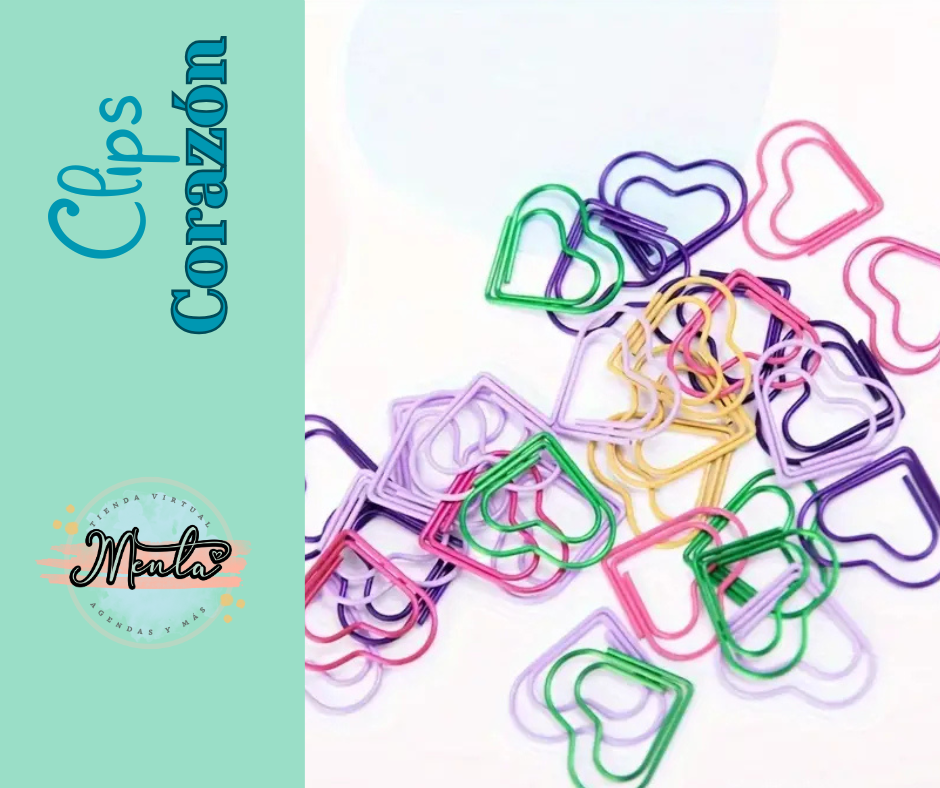 Clips Corazón Docena – Tienda Menta